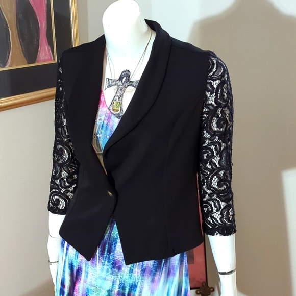 Vamp | Jackets & Coats | Vamp Ladies Black Lace Jacket | Poshmark